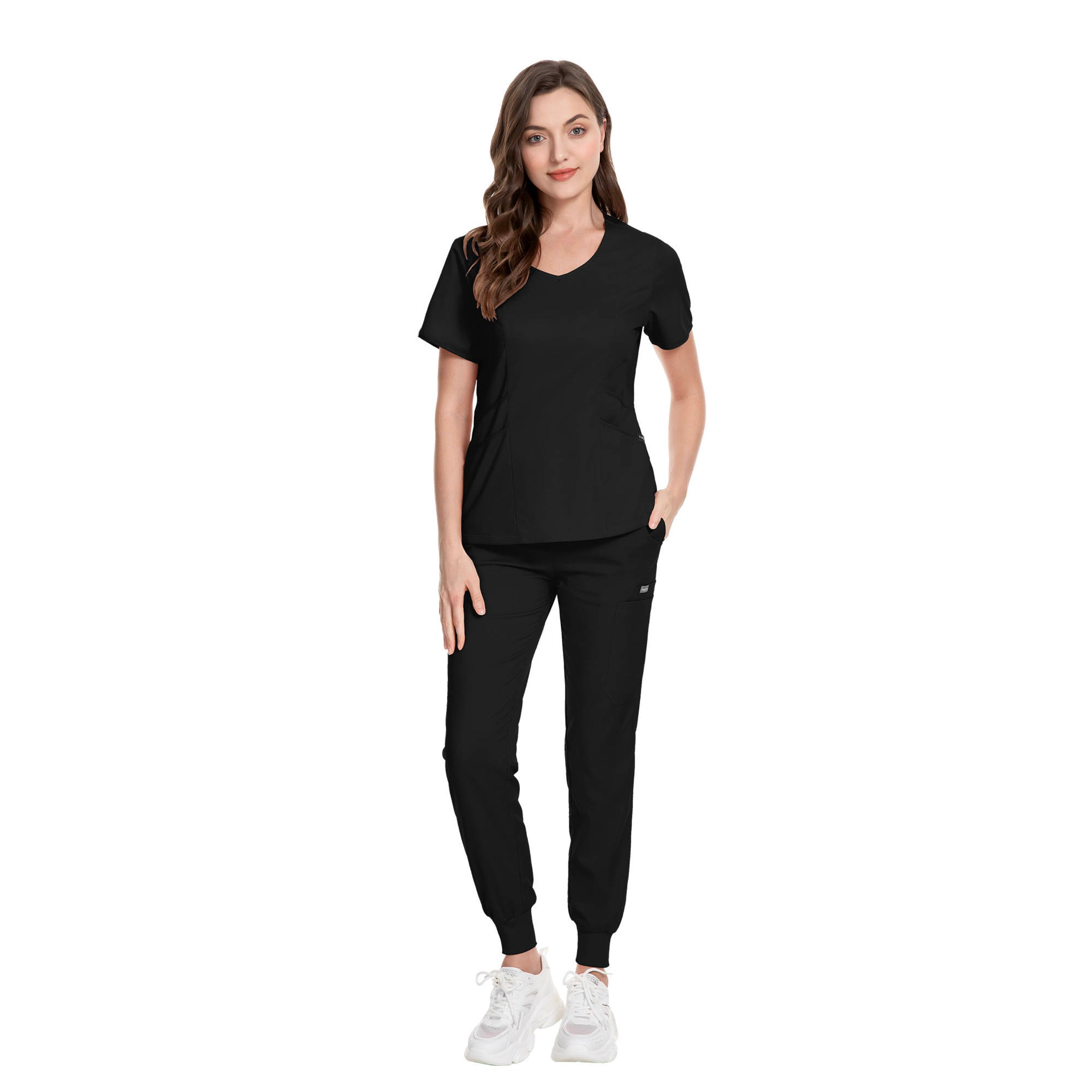 Joggers Six Pockets Women Wrinkle Free Scrub Sets - Walmart.com