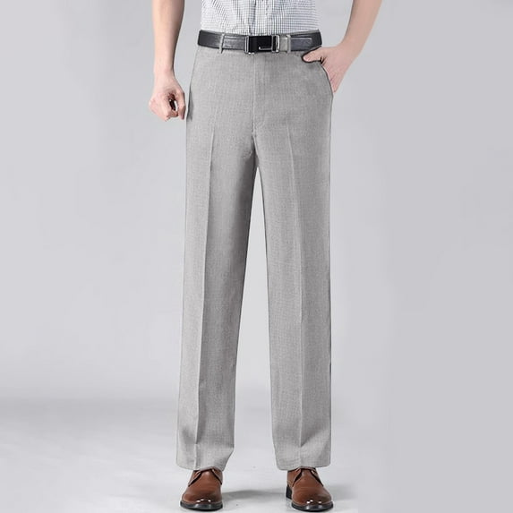 Joggers for Men Solid Color Mid Waisted Fast Dry Stretch Pants ...