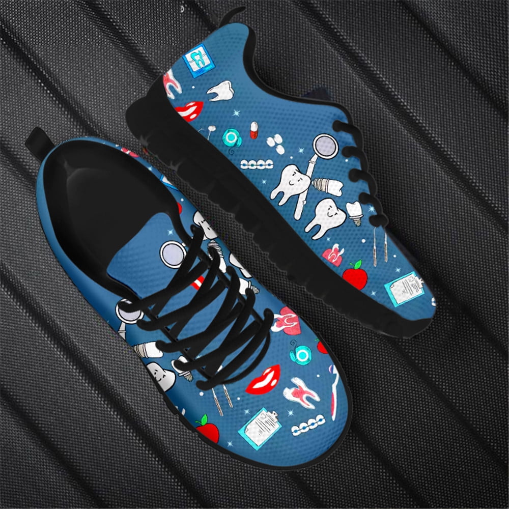 Jogging Sport Running Shoes for Women Funny Teeth/Dentist Designer ...