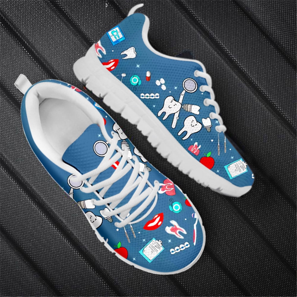 Jogging Sport Running Shoes for Women Funny Teeth/Dentist Designer ...