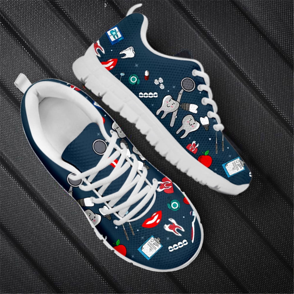 Jogging Sport Running Shoes for Women Funny Teeth/Dentist Designer ...