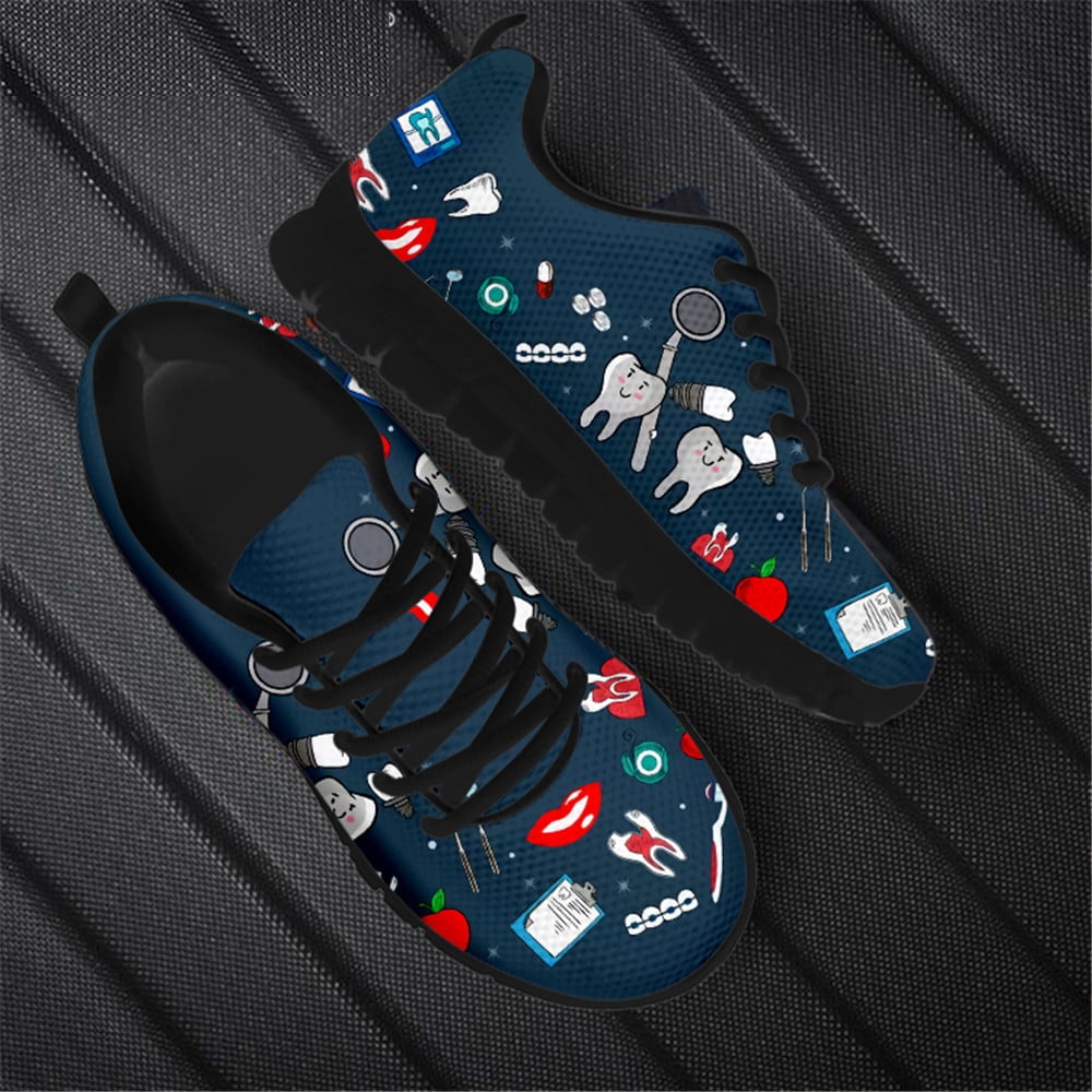Jogging Sport Running Shoes for Women Funny Teeth/Dentist Designer ...