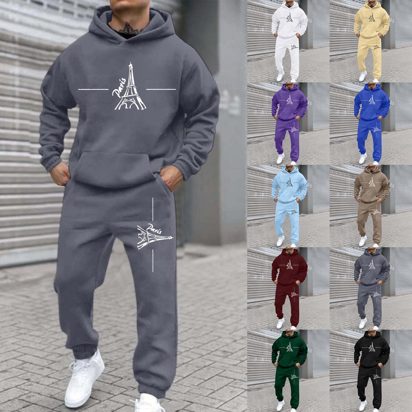 Jogging Suits For Men 2 Piece Set Casual Letter Print Fashion Street ...