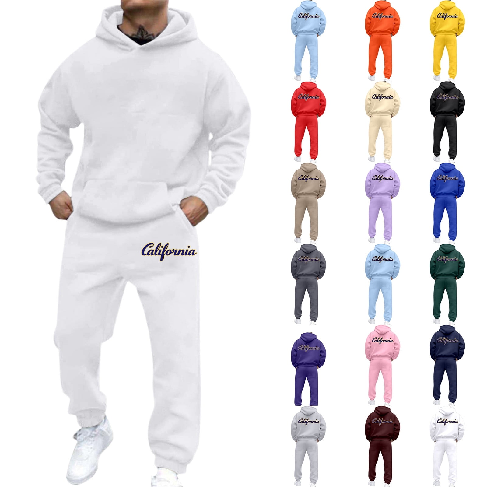 Jogging Suits for Men Casual Jogging Gym Sweat Suits Comfy Casual ...
