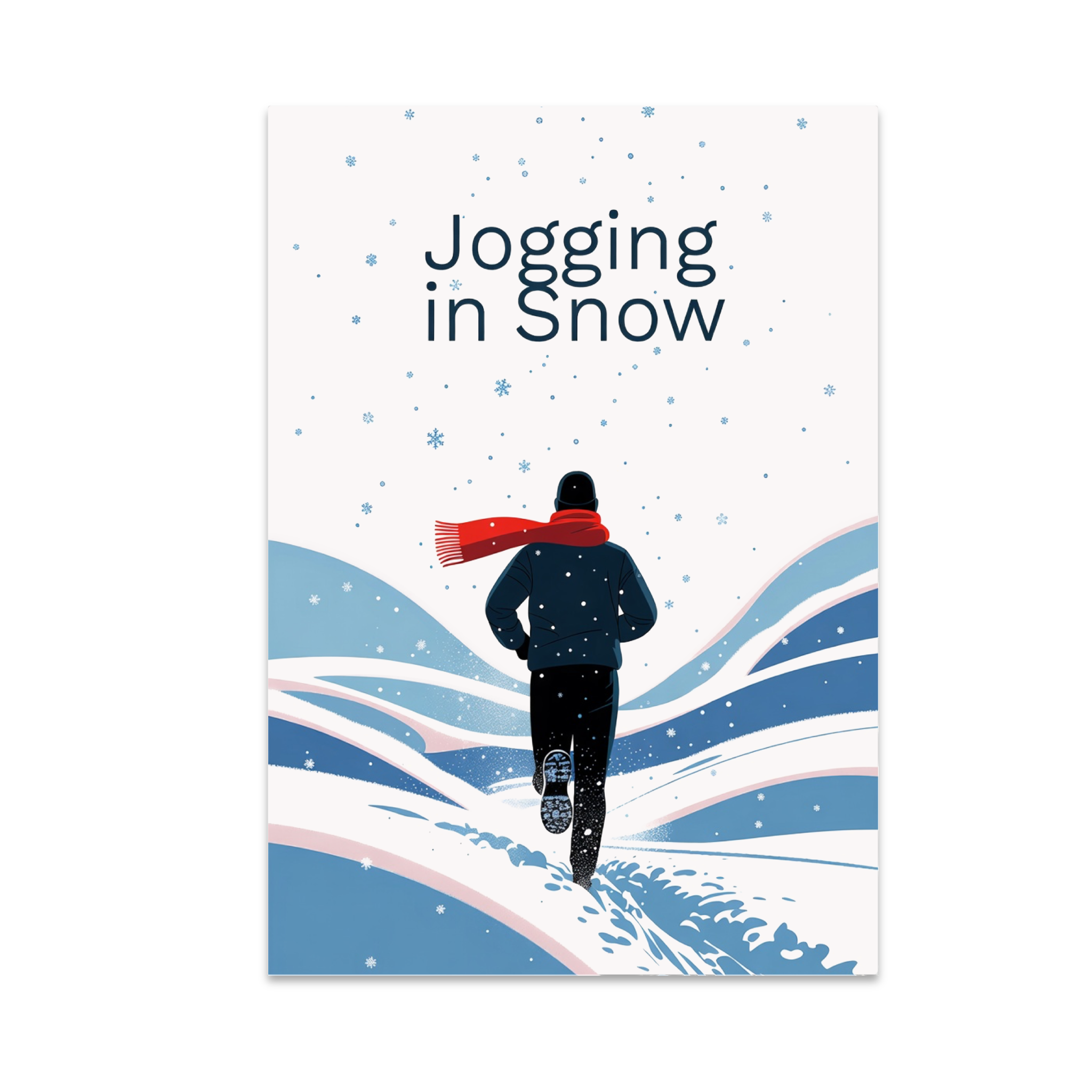 Jogging in Snow Poster Art - Winter Sports Enthusiast - 13x19 Poster ...