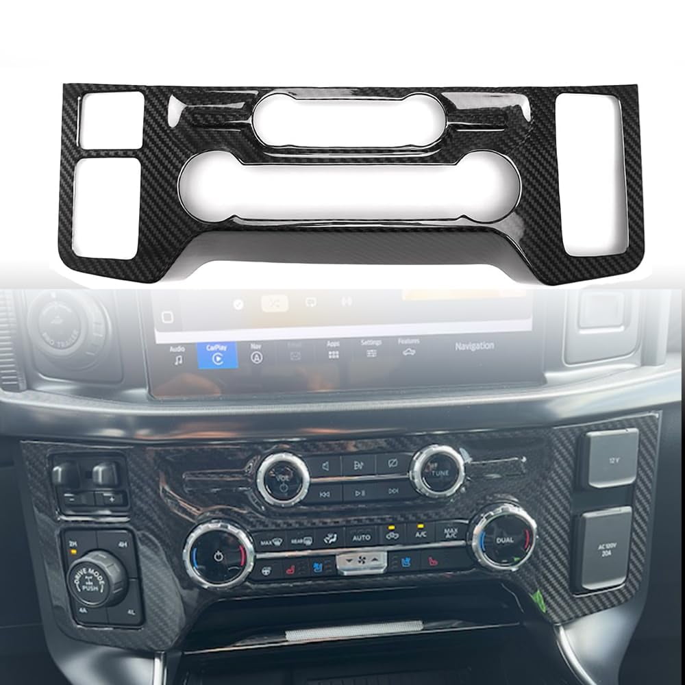 Jogon Dry Carbon Fiber Air Conditioning Control Panel Cover Trim for ...