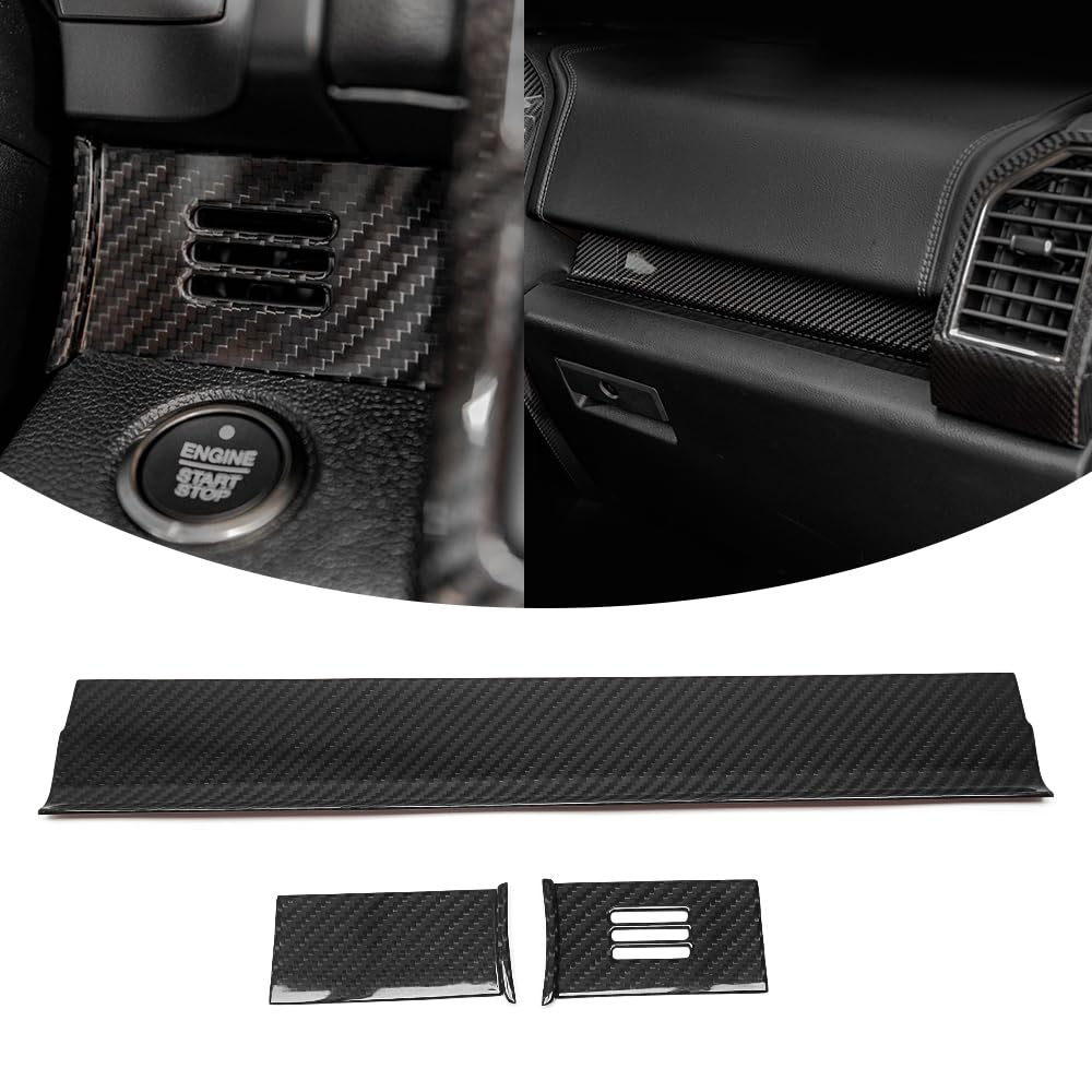 Jogon Real Carbon Fiber Dashboard Co-Pilot Panel Trim for Ford F150 ...