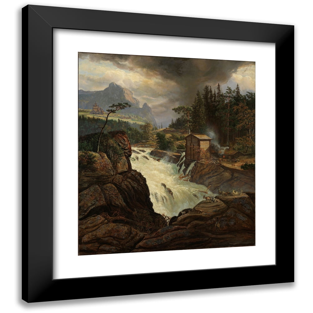 Johan Christian Dahl 12x14 Black Modern Framed Museum Art Print Titled ...