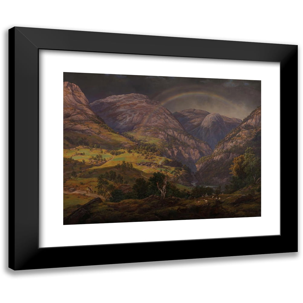 Johan Christian Dahl 14x12 Black Modern Framed Museum Art Print Titled ...