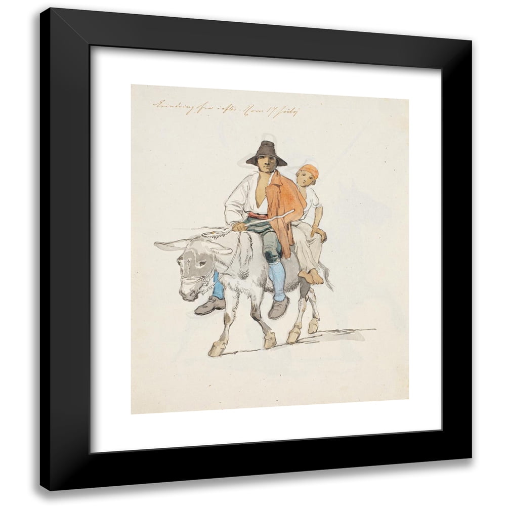 Johan Thomas Lundbye 12x14 Black Modern Framed Museum Art Print Titled ...