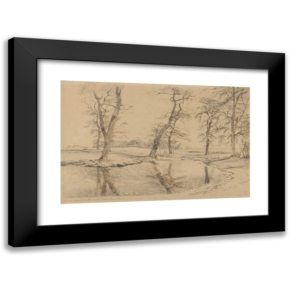 Johan Thomas Lundbye 14x11 Black Modern Framed Museum Art Print Titled ...