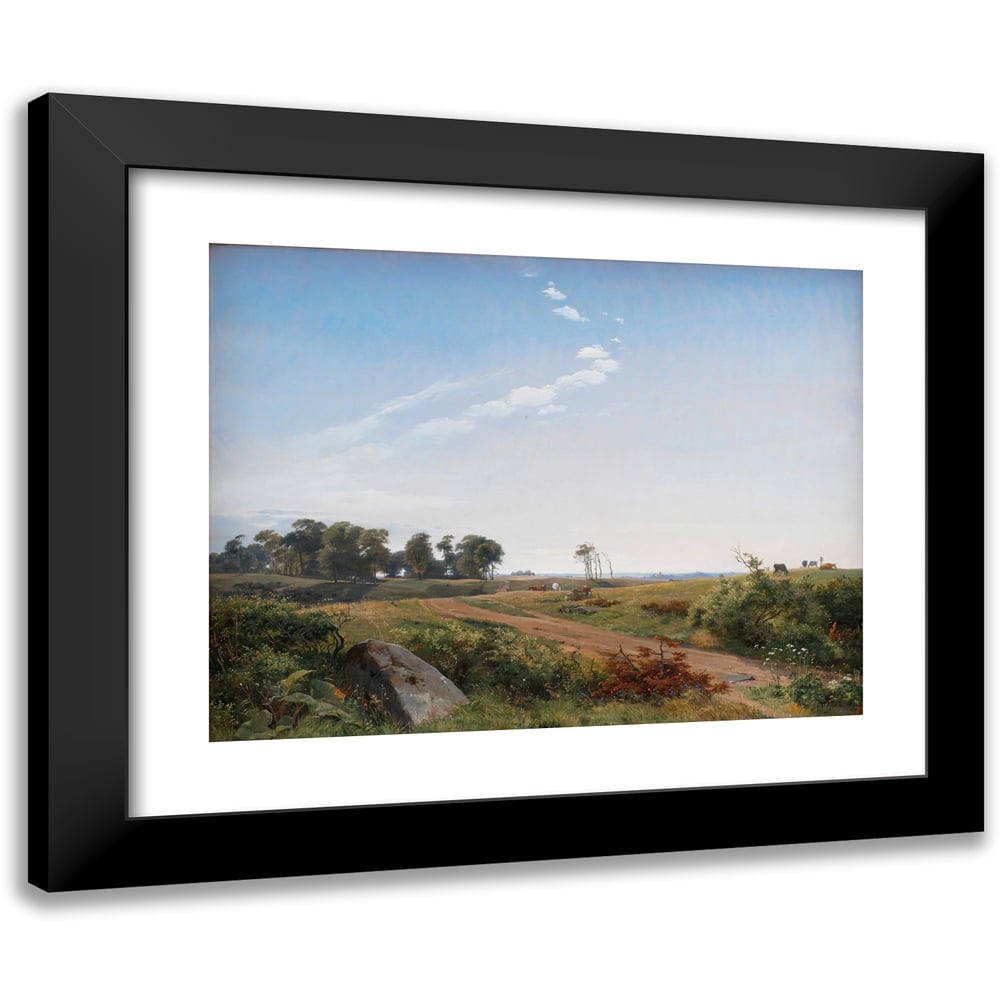 Johan Thomas Lundbye 14x12 Black Modern Framed Museum Art Print Titled ...