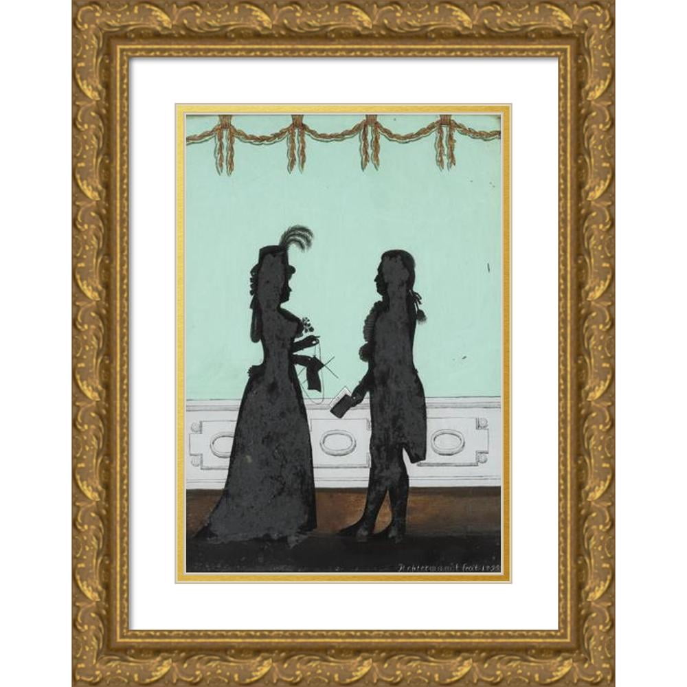 Johann Adolf Bendix Rohtermundt 11x14 Gold Ornate Wood Frame and Double ...