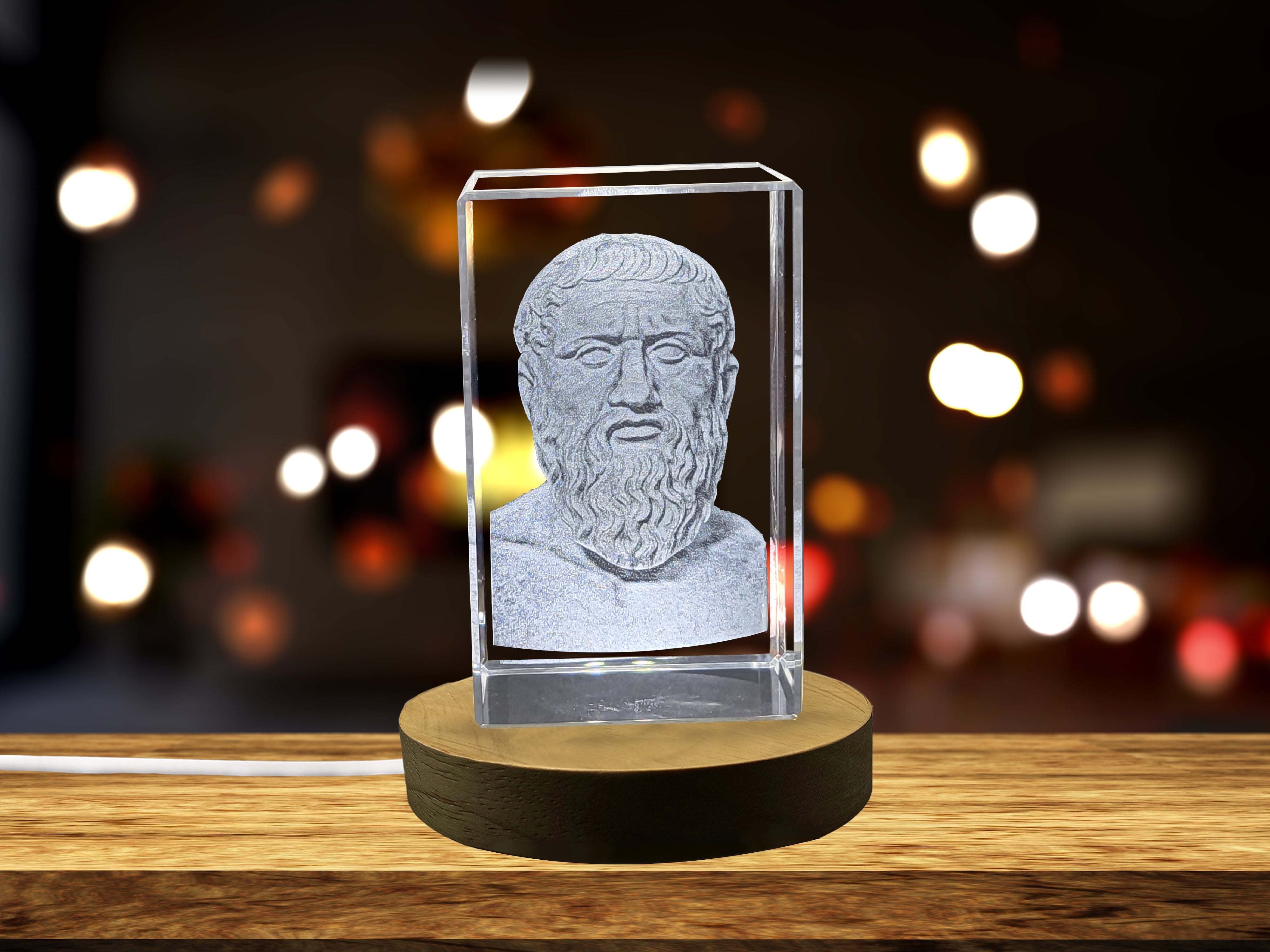 Gorgeous Platon 3D Engraved Crystal Gift for Special Occasions ...