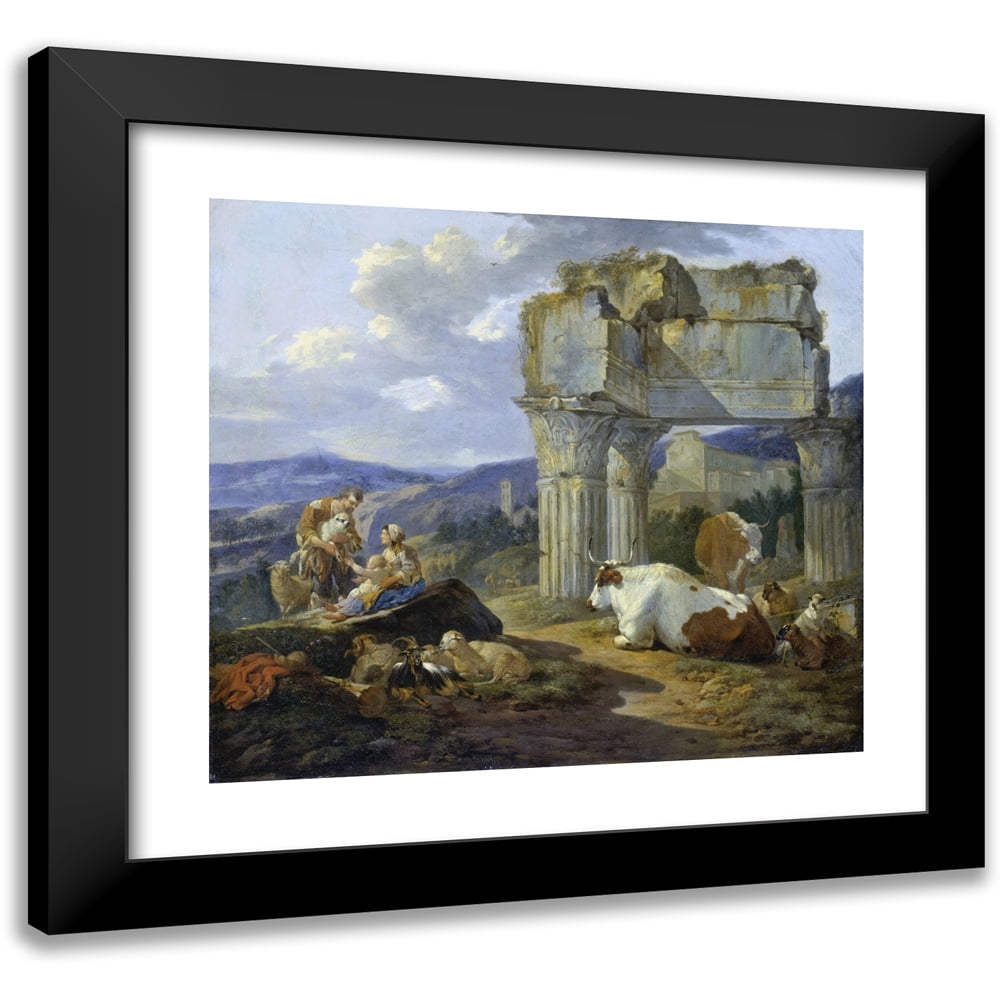 Johann Heinrich Roos 22x20 Black Modern Framed Museum Art Print Titled ...