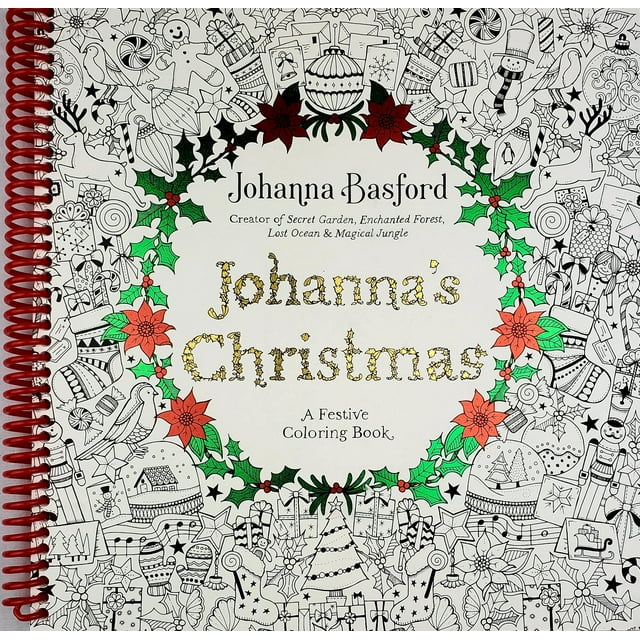 Johanna's Christmas: A Festive Coloring Book for Adults (Spiral Bound ...