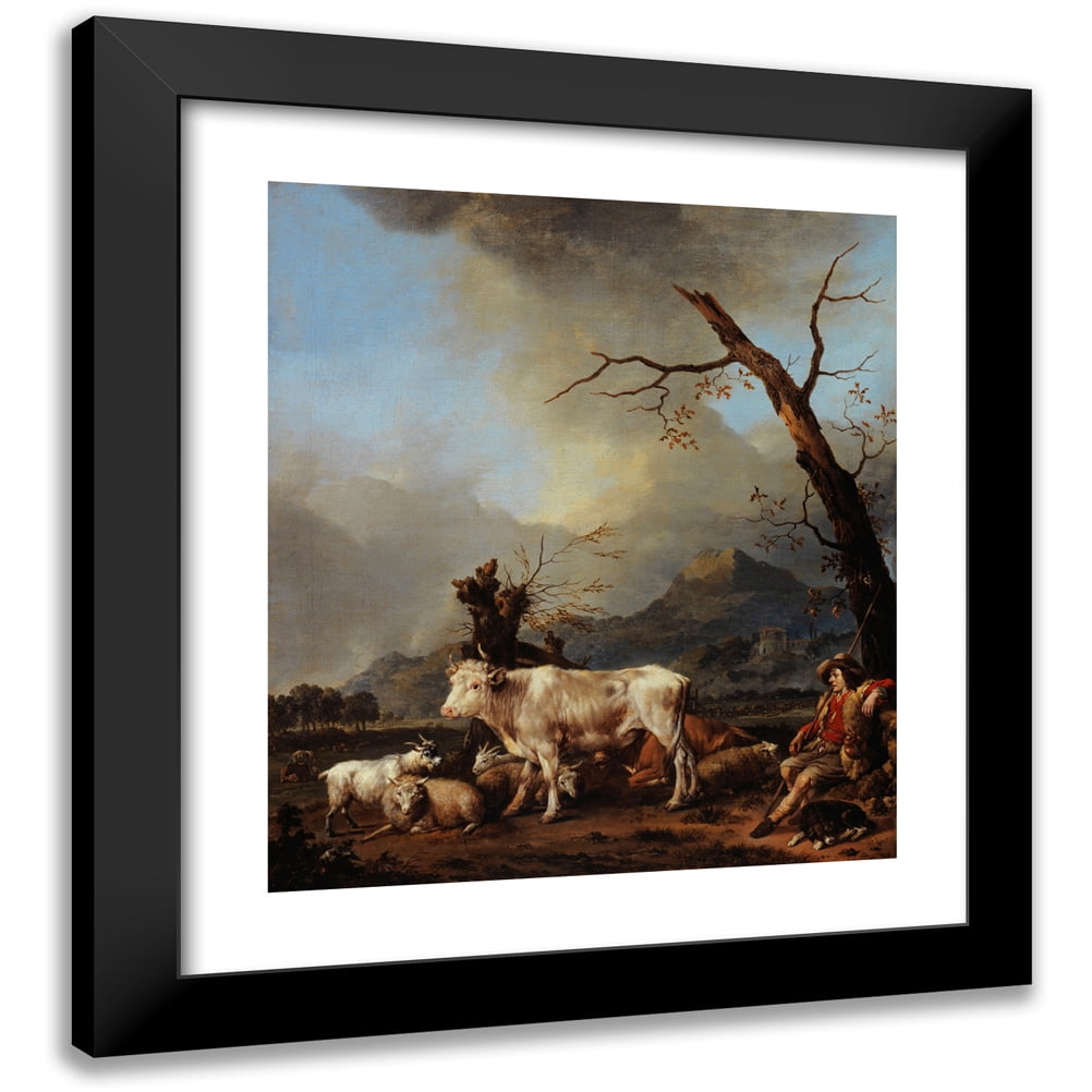 Johannes Lingelbach 15x17 Black Modern Framed Museum Art Print Titled ...