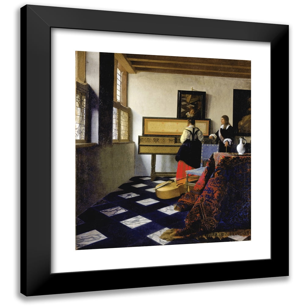Johannes Vermeer 15x17 Black Modern Framed Museum Art Print Titled ...