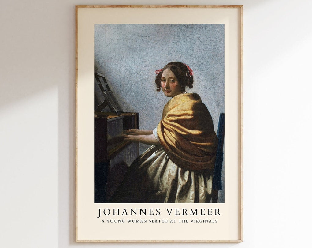 Johannes Vermeer Poster, Vintage Gallery Art Print, Vermeer Print ...