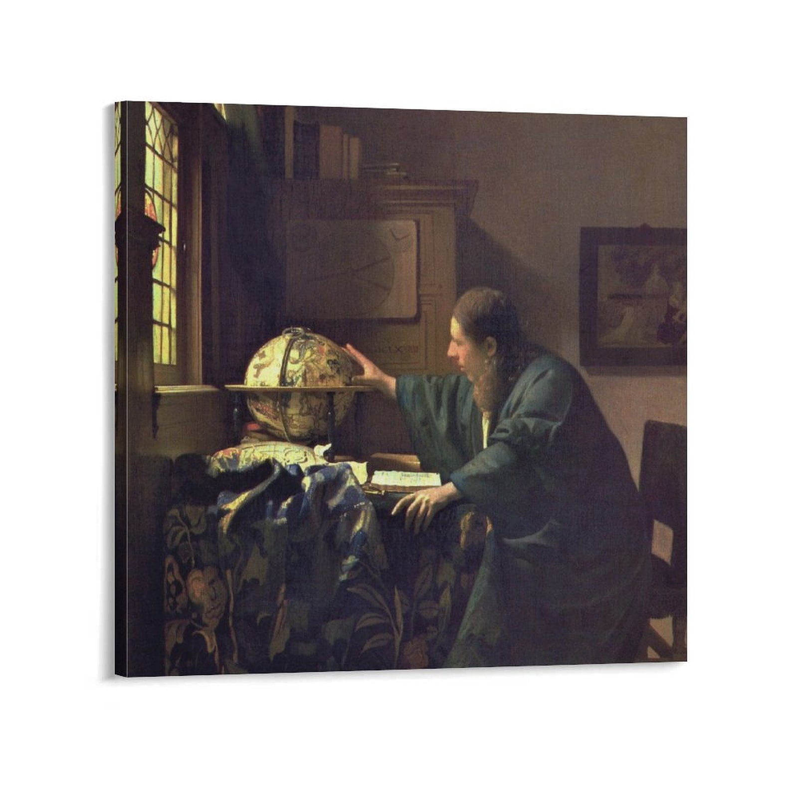 Johannes Vermeer Print Painting The Astronomer Canvas Art Poster and ...