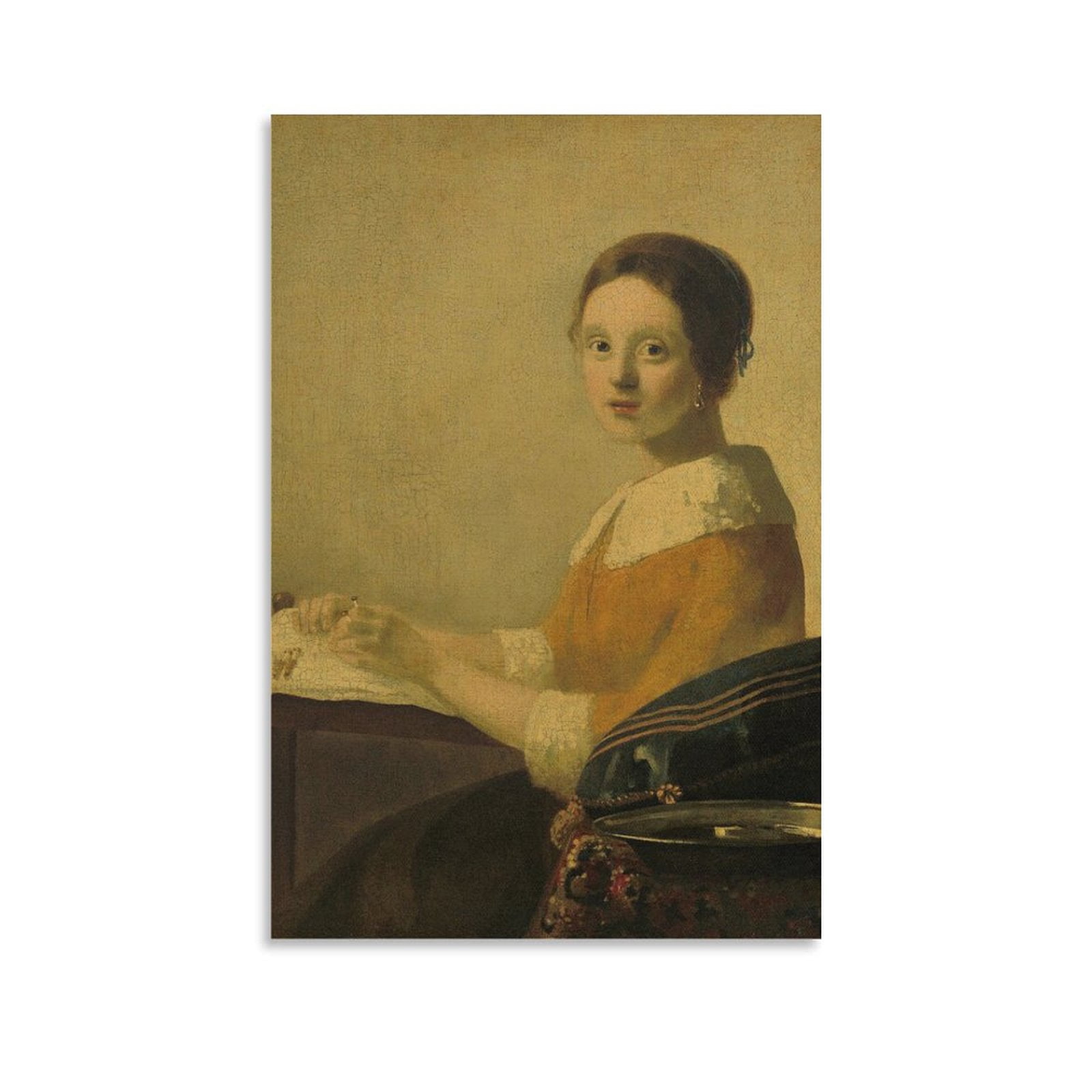 Johannes Vermeer Print Painting The Lacemaker (2) Artworks Canvas ...