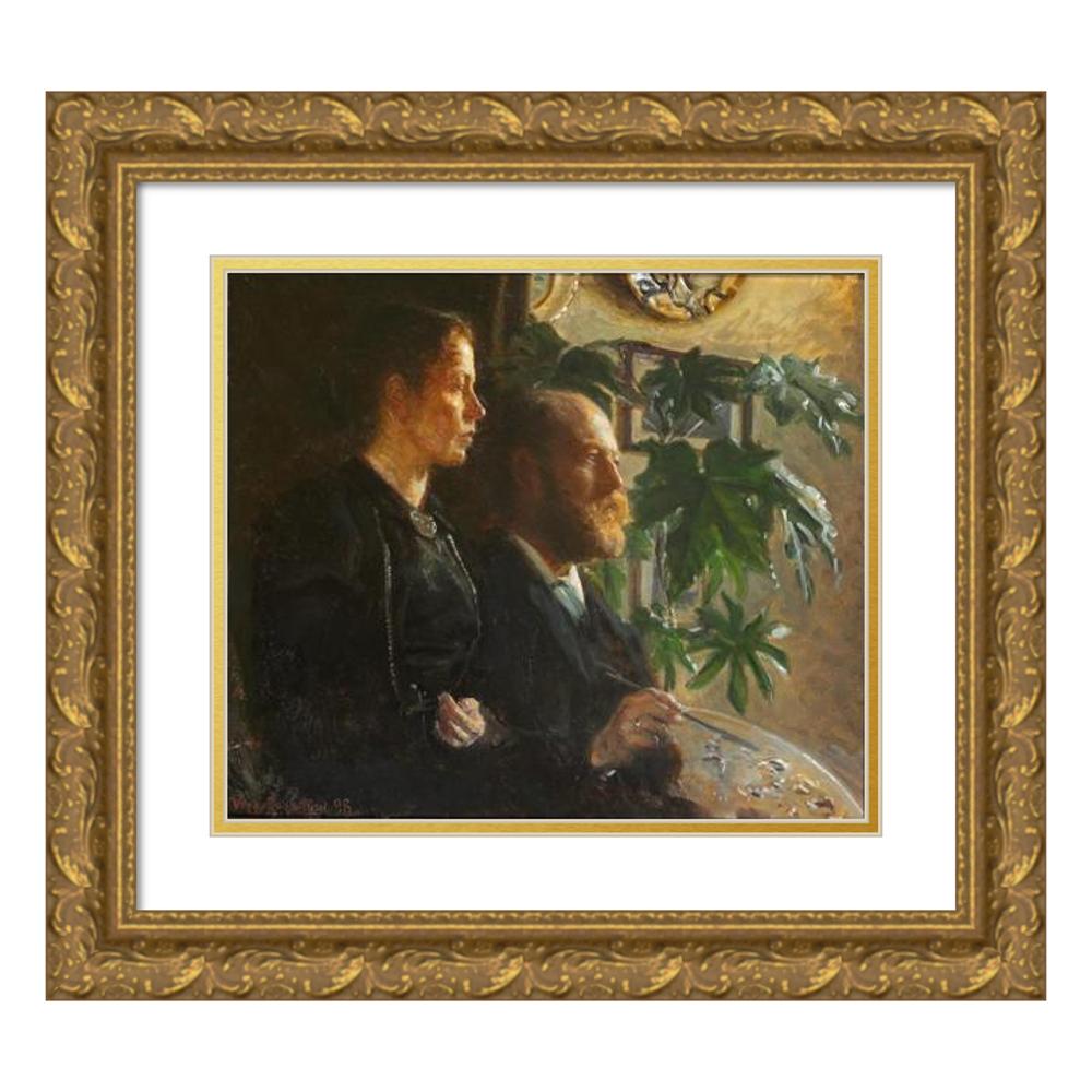 Johansen Viggo 17x15 Gold Ornate Wood Frame and Double Matted Museum ...