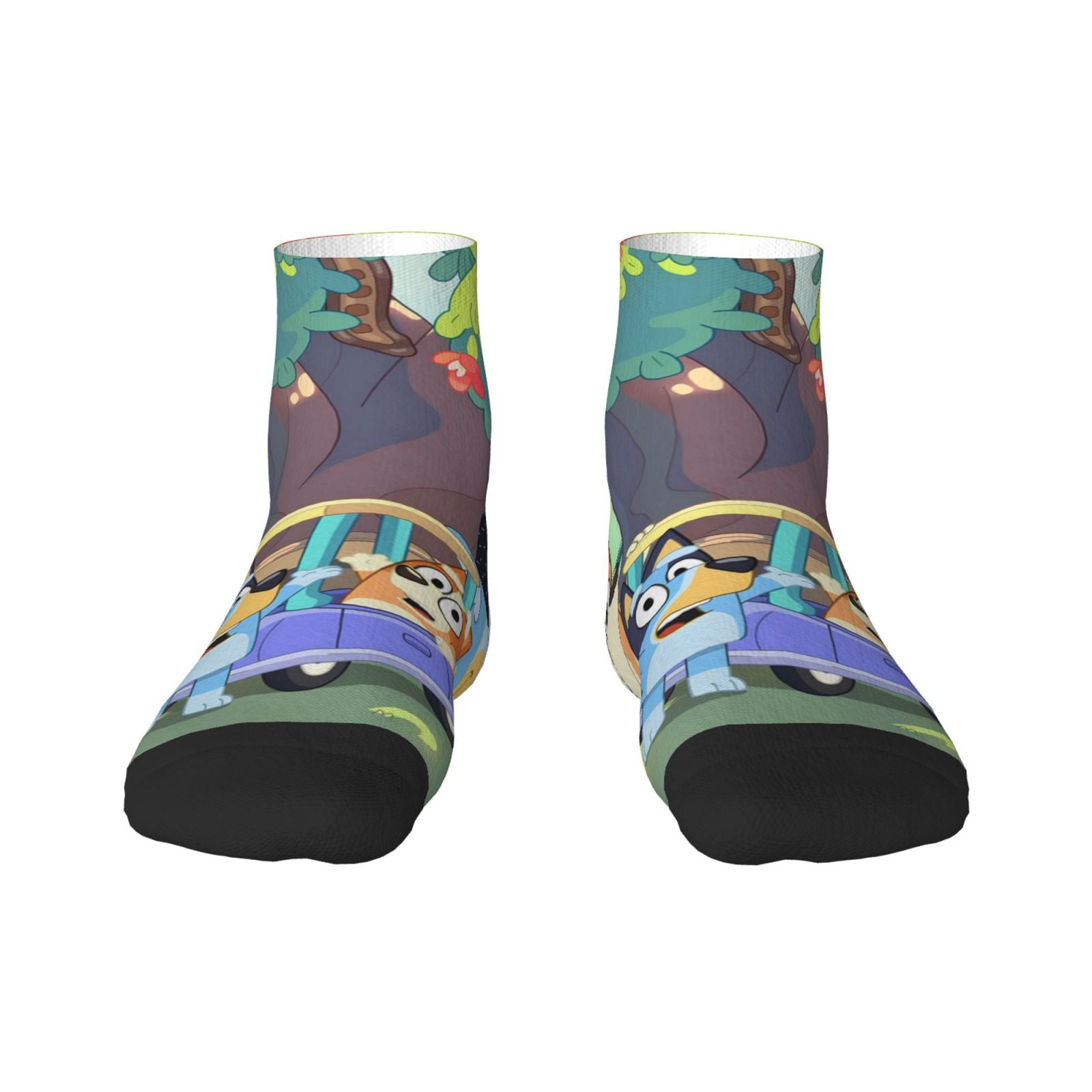 Johaoi Bluey Pattern Novelty Socks, Funny Socks Over The Calf Tube ...
