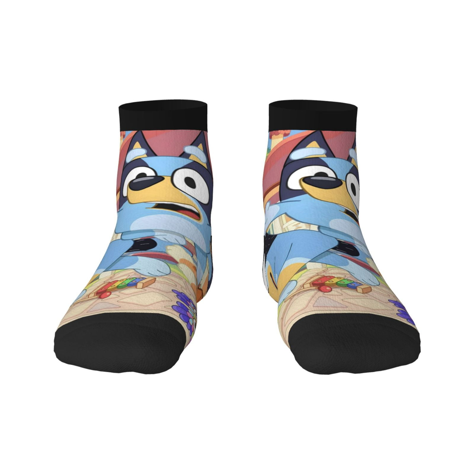 Johaoi Bluey Pattern Novelty Socks, Funny Socks Over The Calf Tube ...