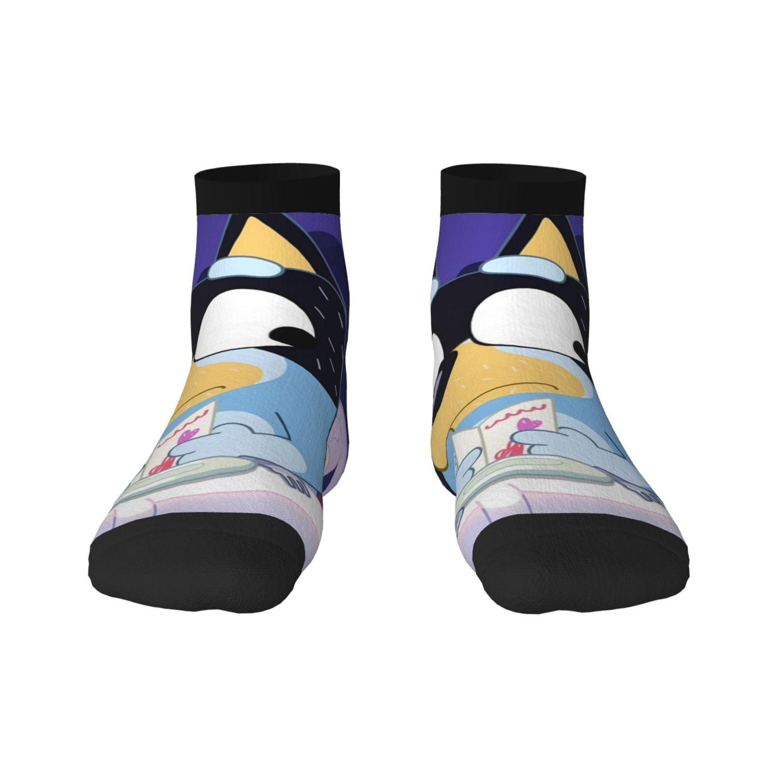Johaoi Bluey Pattern Novelty Socks, Funny Socks Over The Calf Tube ...