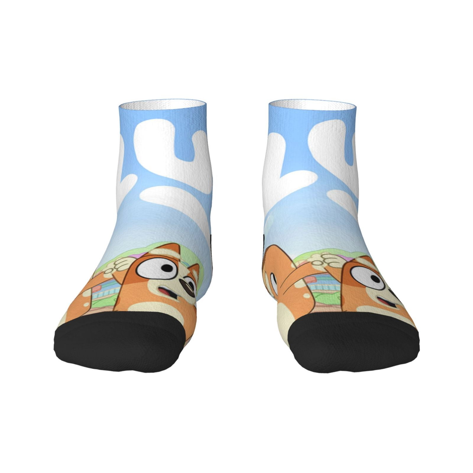 Johaoi Bluey Pattern Novelty Socks, Funny Socks Over The Calf Tube ...