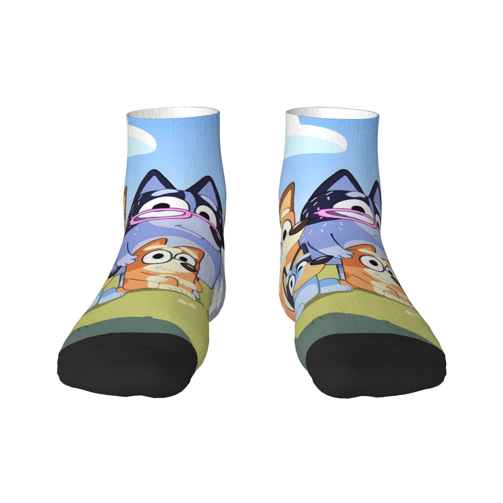 Johaoi Bluey Pattern Novelty Socks, Funny Socks Over The Calf Tube ...