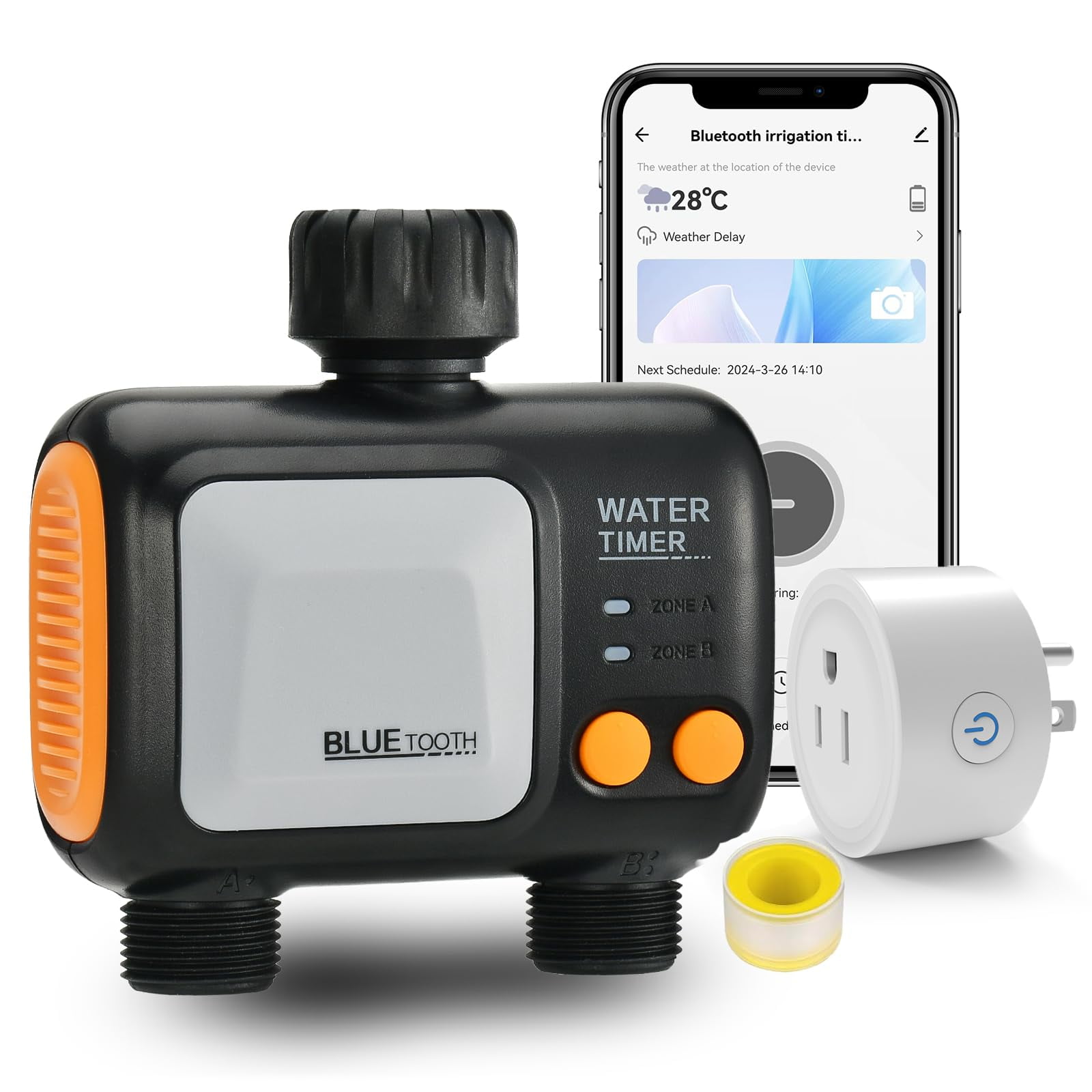 Johgee Smart WiFi Water Timer for Garden Hose - Zone Sprinkler Timer ...