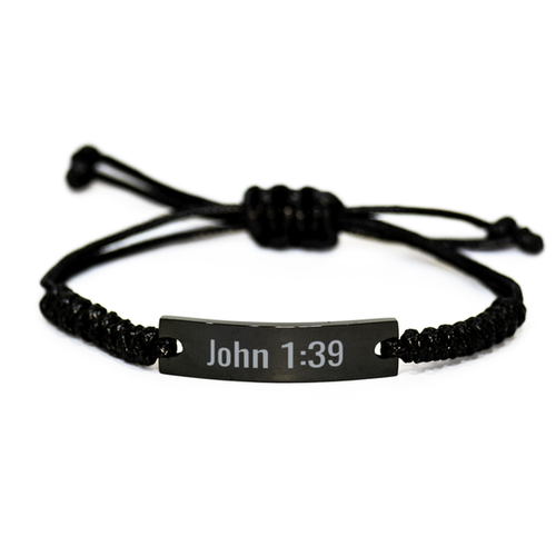 John 1 39 Bracelet John 1:39 Gift Bible Verse Scripture Stainless Steel ...