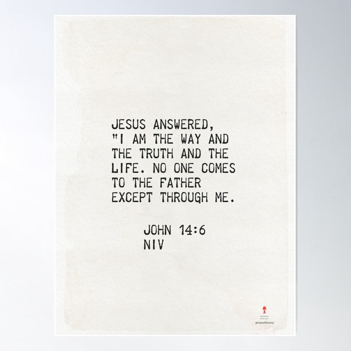 John 14:6 Niv Poster Wall Art, Modern Wall Decor For Living Room ...