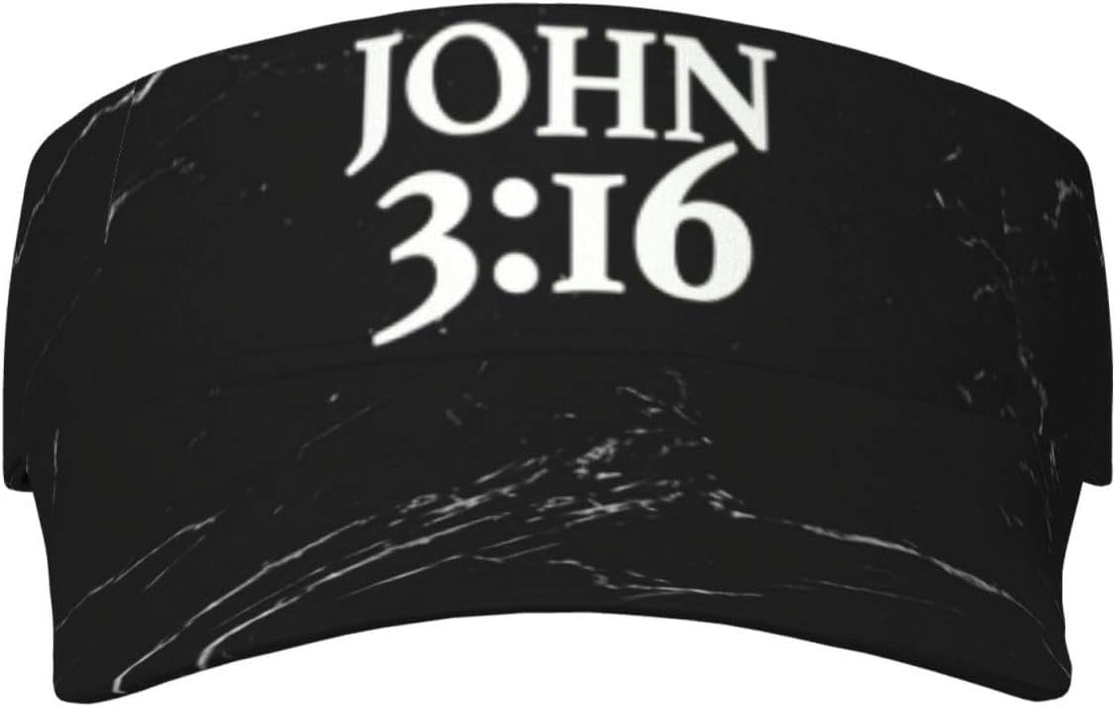 John 3:16 Believer, Christian, Jesus, Faith Sun Visor Hat Women Men ...