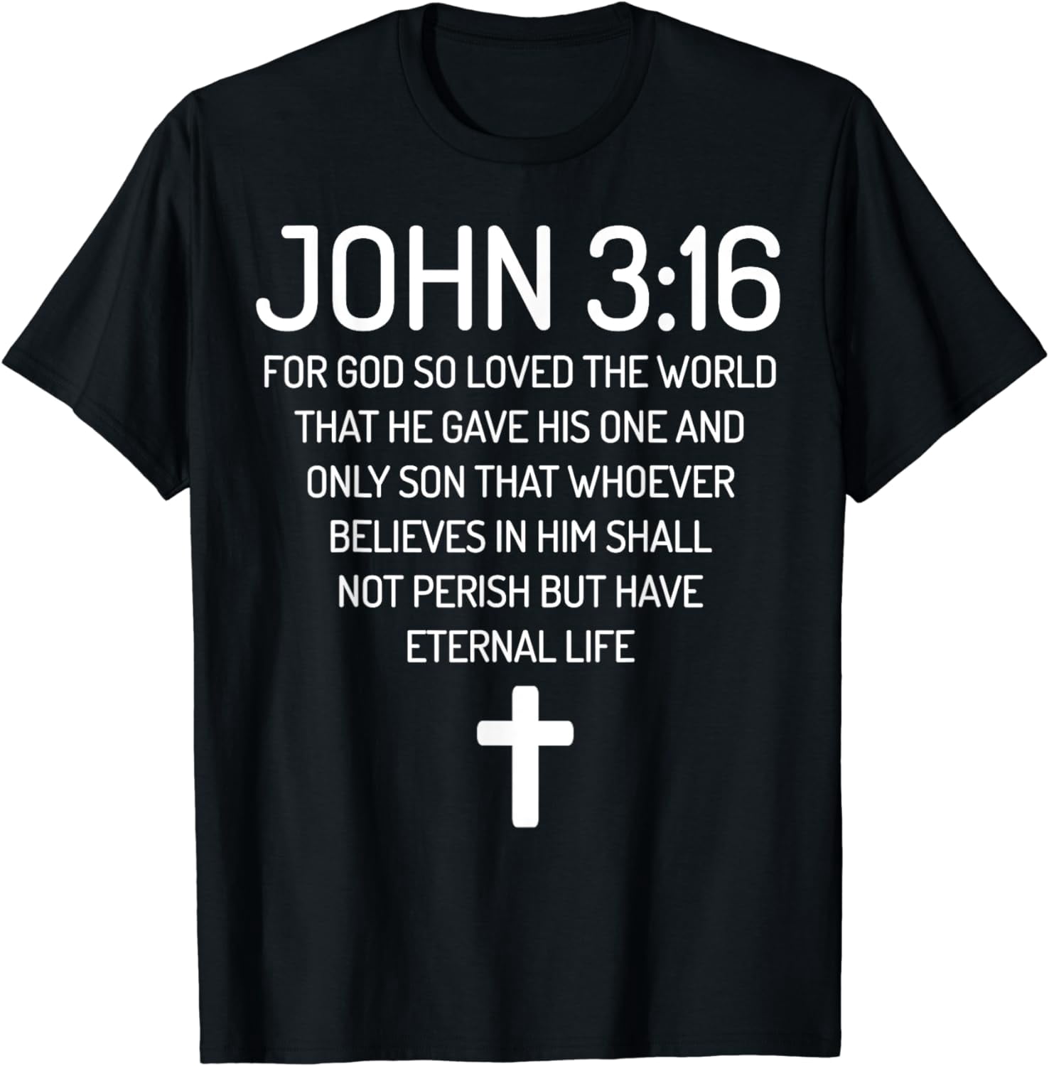 John 3:16 Bible Verse Scripture Christian God loves T-Shirt - Walmart.com