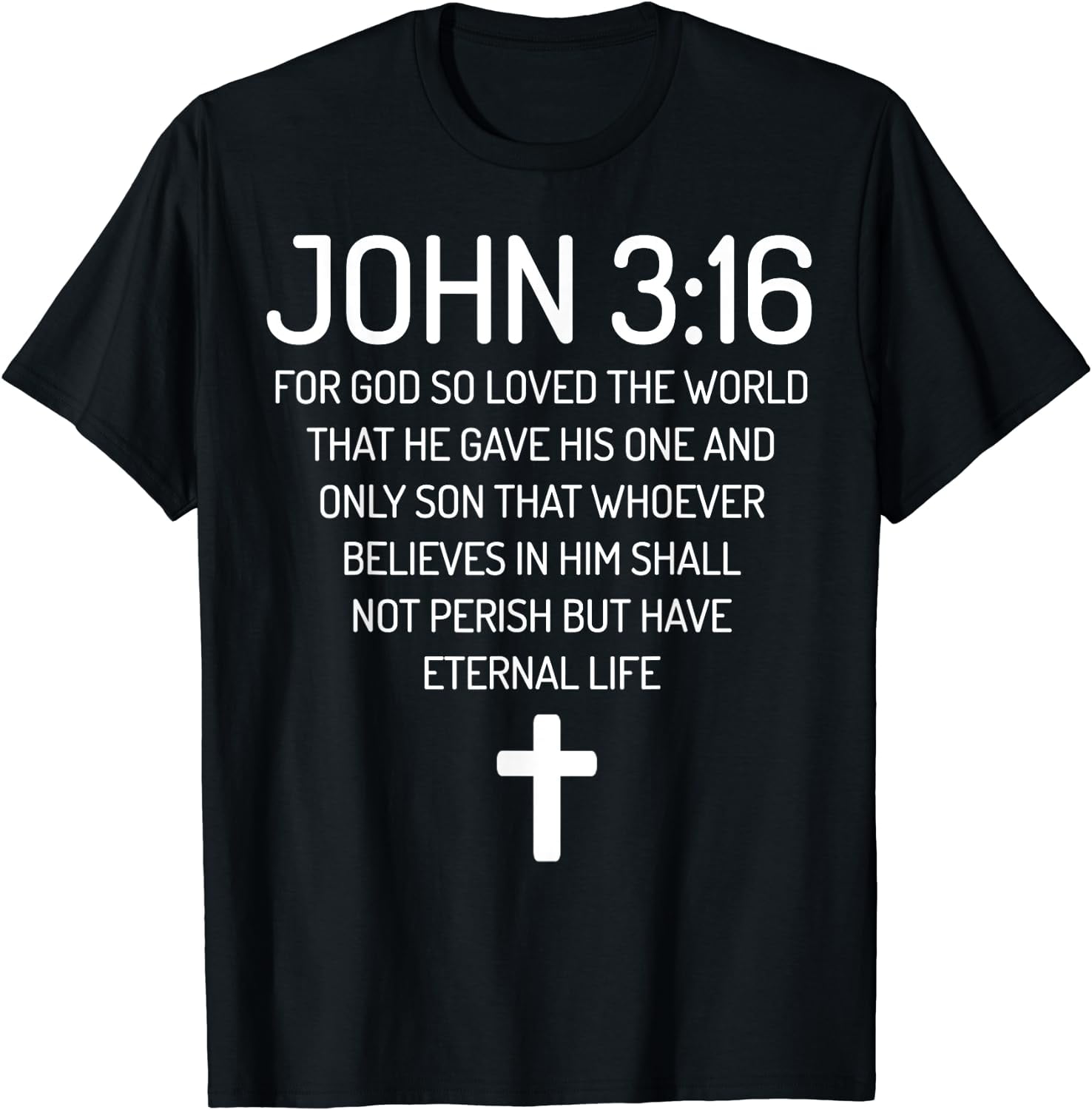 John 3:16 Bible Verse Scripture Christian T-Shirts - Walmart.com
