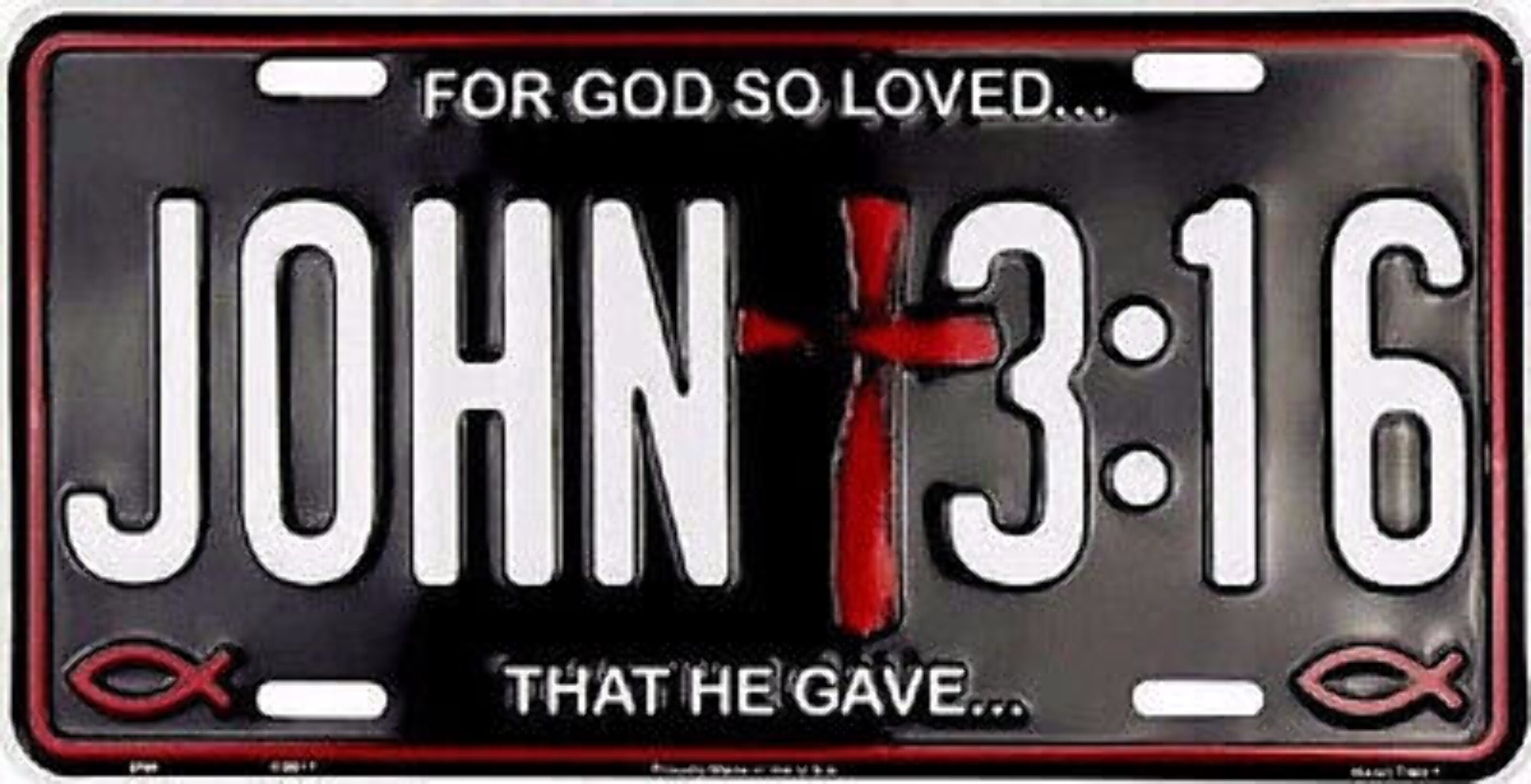 John 3:16 Christian Christ Aluminum Metal Novelty Car License Plate Tag ...