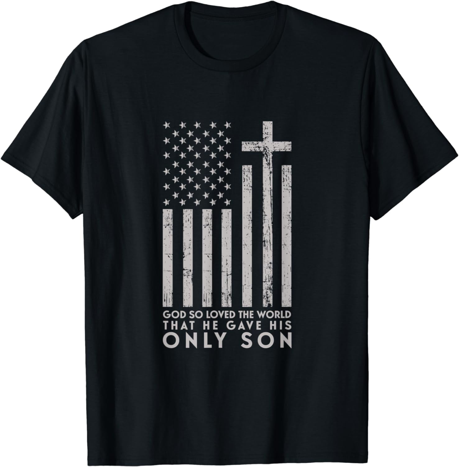 John 3:16 Christian Cross Bible Christian Flag Cross T-Shirt - Walmart.com