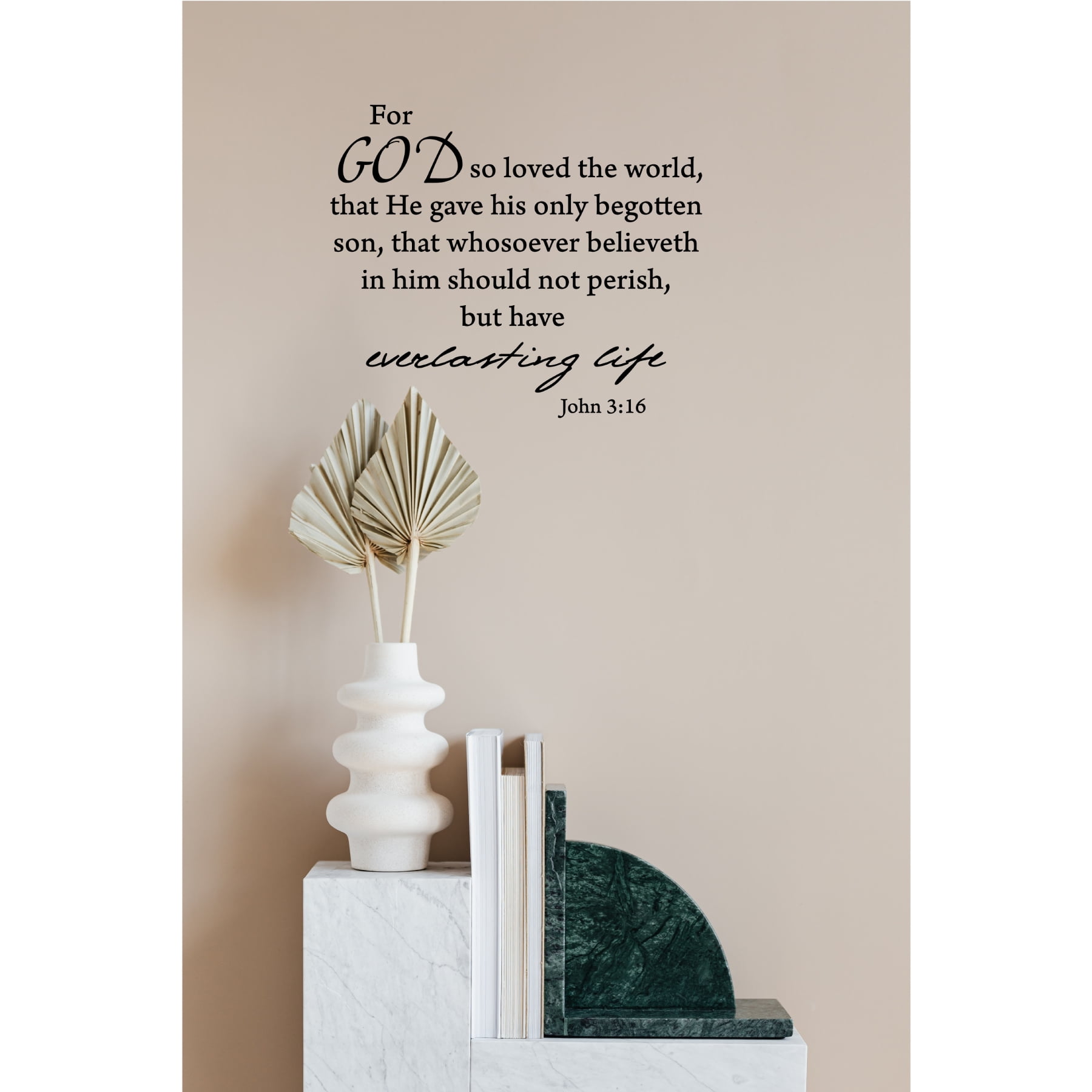 John 3:16 For God So Loved Bible Verse Wall Decal Inspirational ...