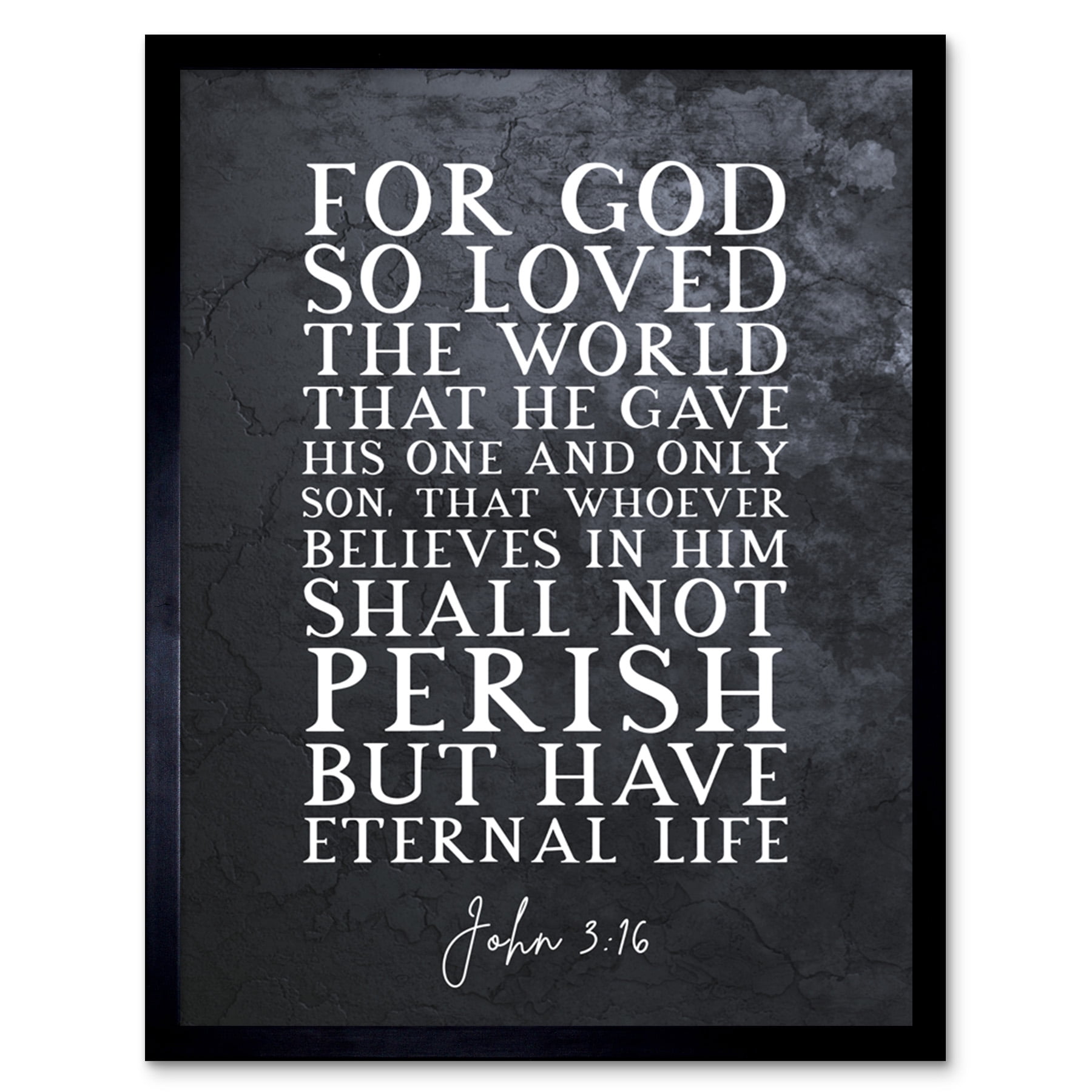 John 3:16 For God So Loved The World He Gave His Son Christian Bible ...