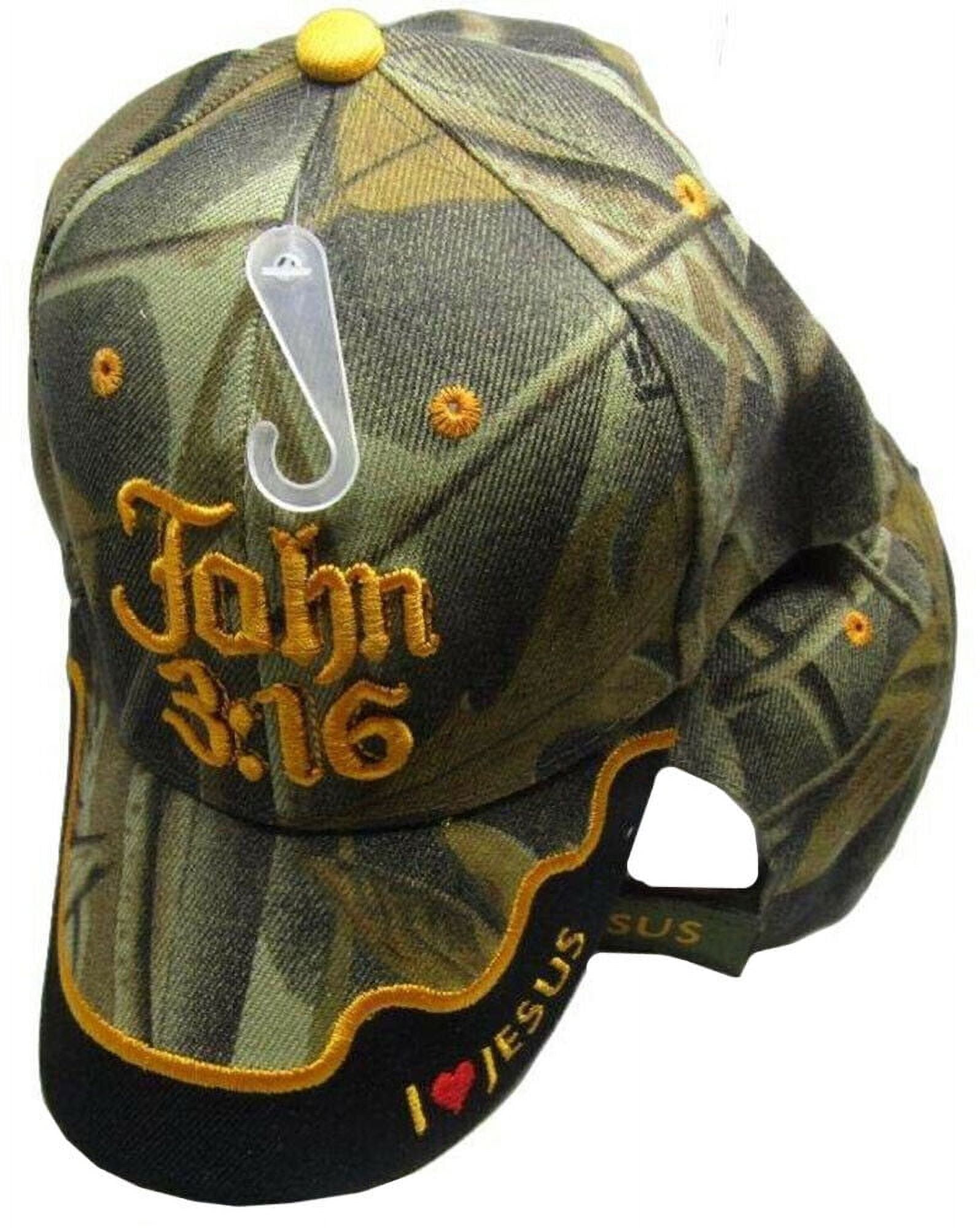 John 3:16 Jesus Christian Camo Camouflage Embroidered Cap Hat 834A TOPW ...