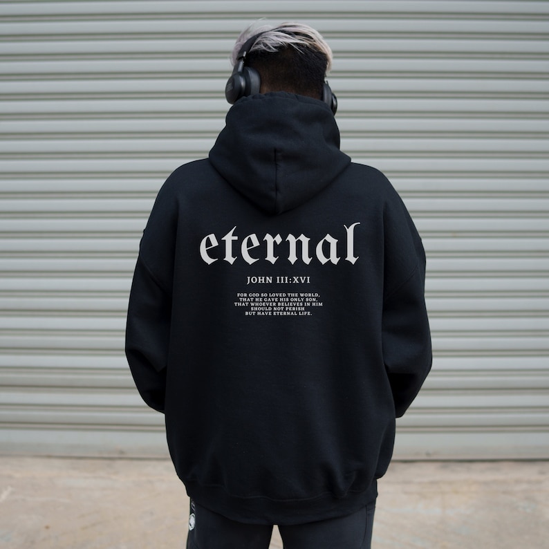 John 3:16 Unisex Christian Hoodie, Eternal Gospel Bible Verse Hoodie ...