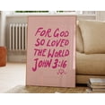 John 3:16 V-Day Print Christian Wall Art Trendy Pink Art Preppy ...