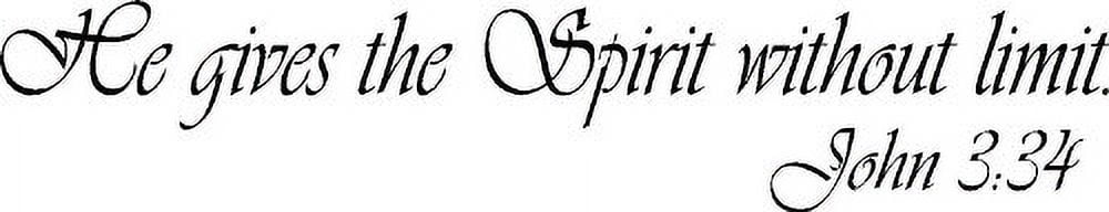 John 3:34, Bible Verse Vinyl Wall Decal by Scripture Wall Art, 11"x22 ...