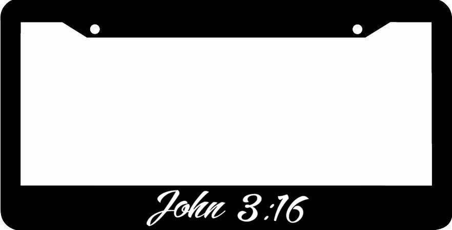 John 316 Bible Verse Christian Christ Religious License Plate Frame ...