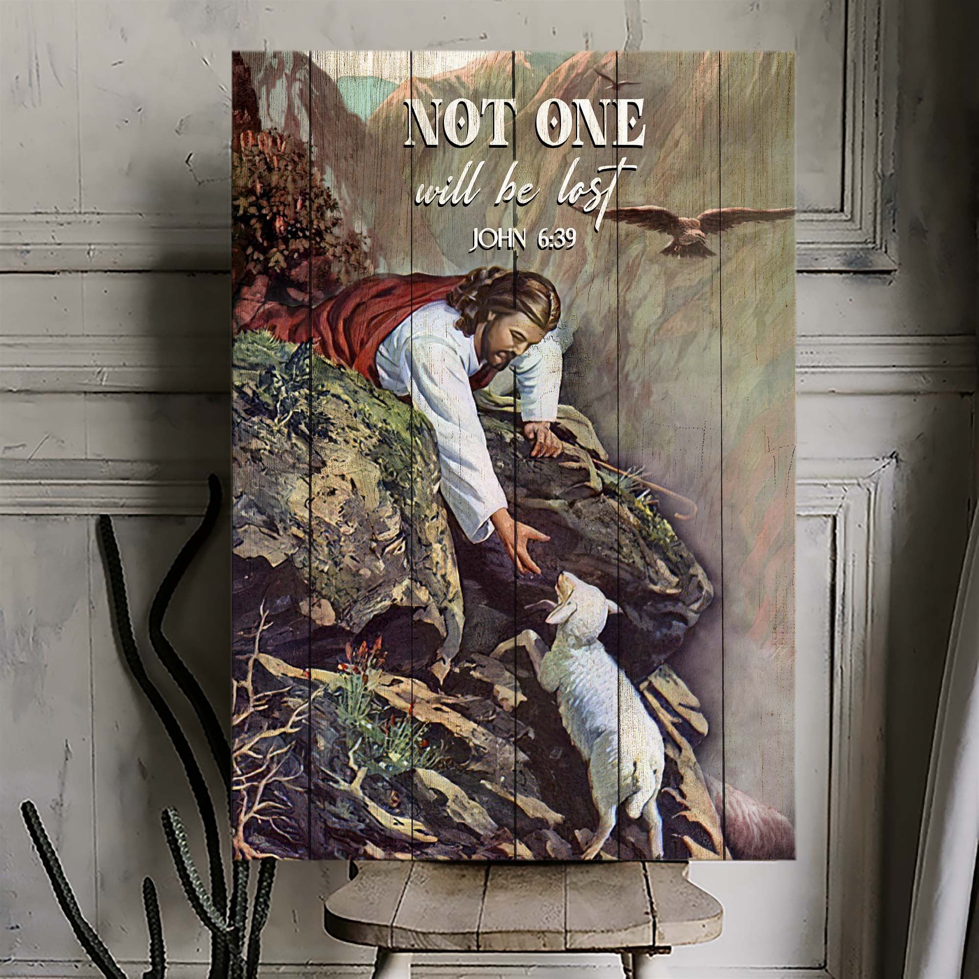 John 6:39 Canvas Wall Art – “Not One Will Be Lost” Christian Print ...