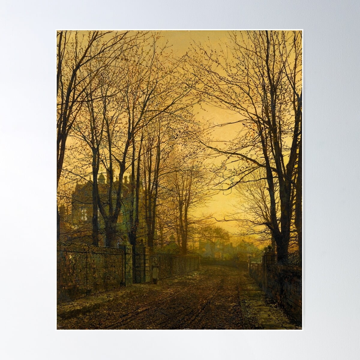 John Atkinson Grimshaw - October Afterglow Poster Wall Art, Modern Wall ...