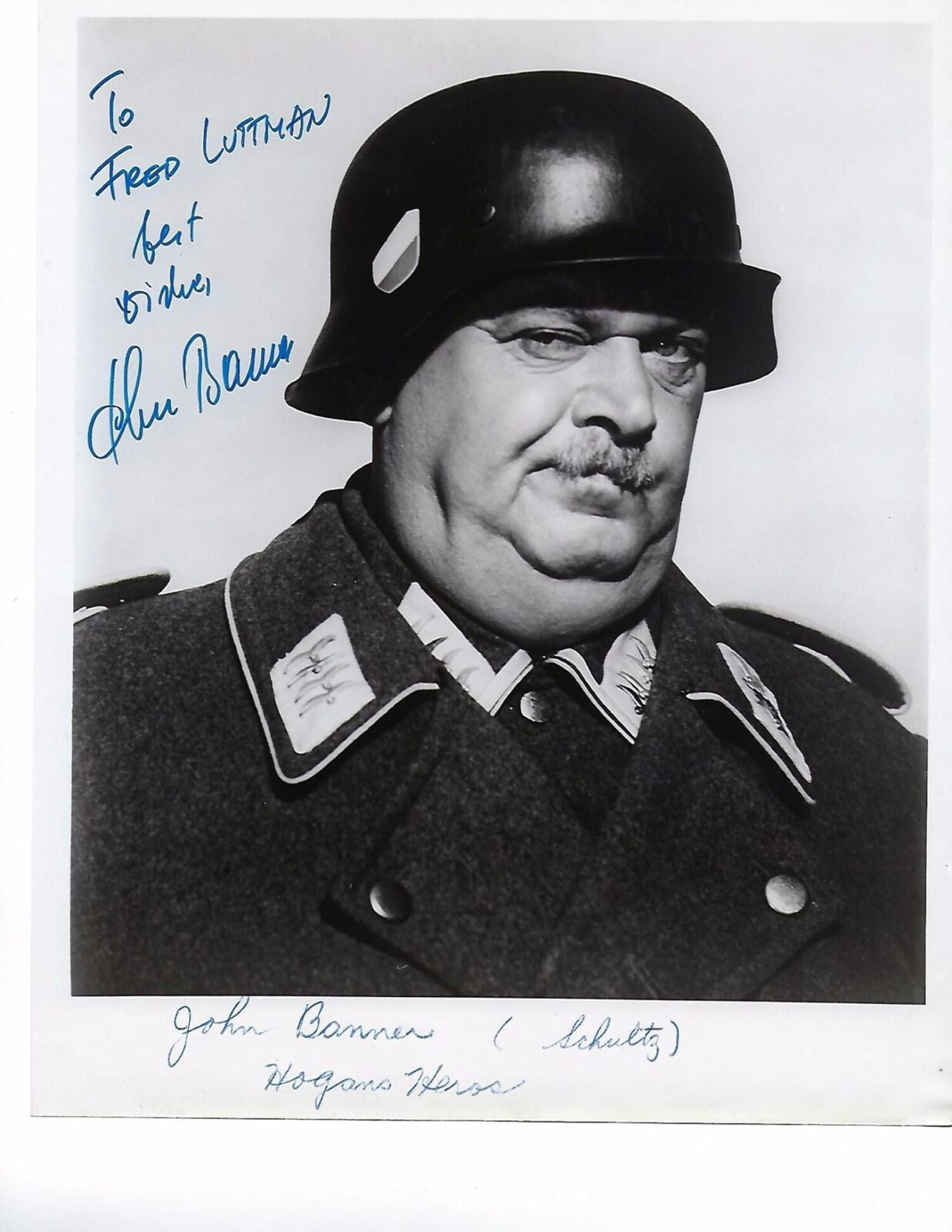 John Banner Schultz Signed Autographed 8X10 Photo Hogan's Heroes JSA ...