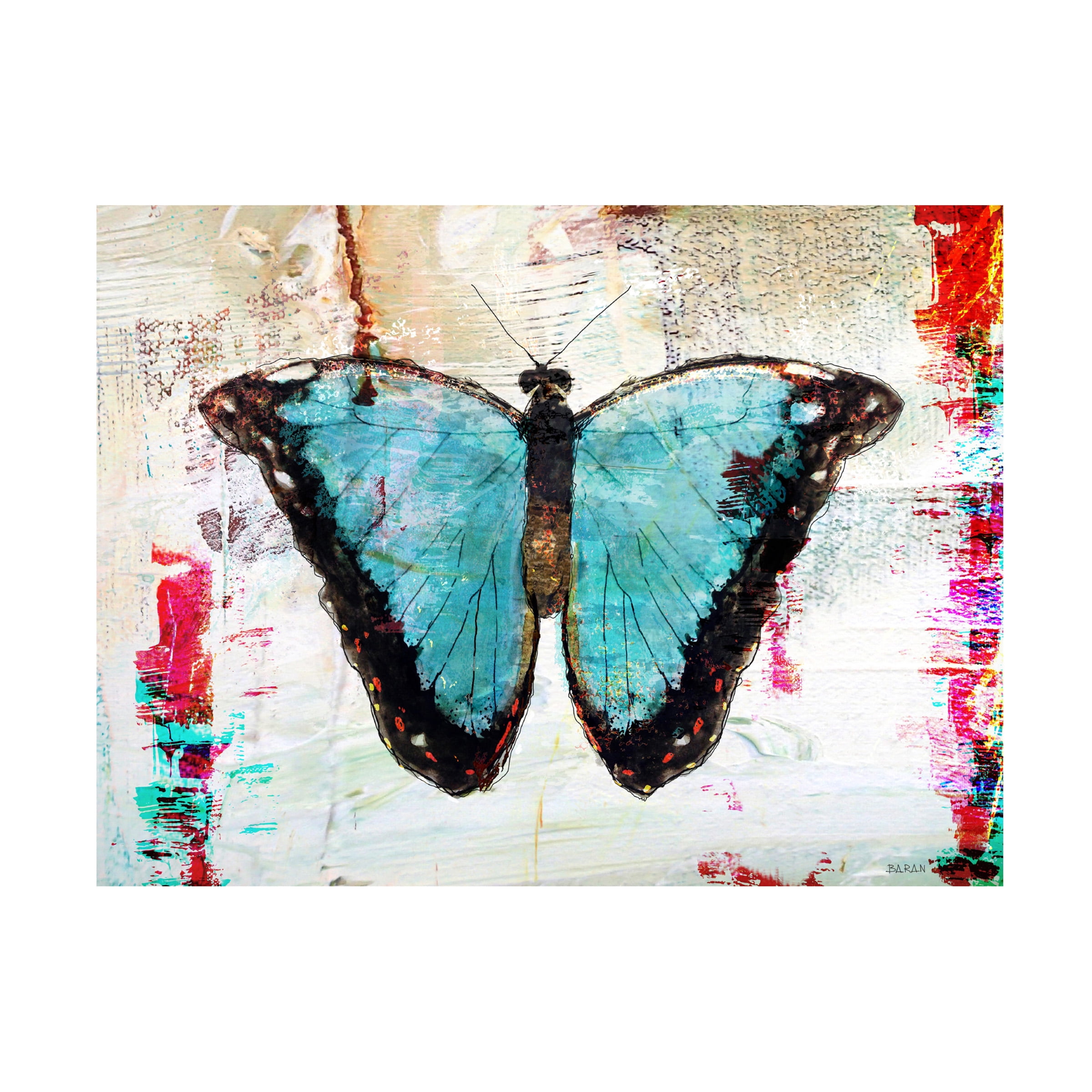 John Baran 'Blue Morpho 1' Canvas Art - Walmart.com